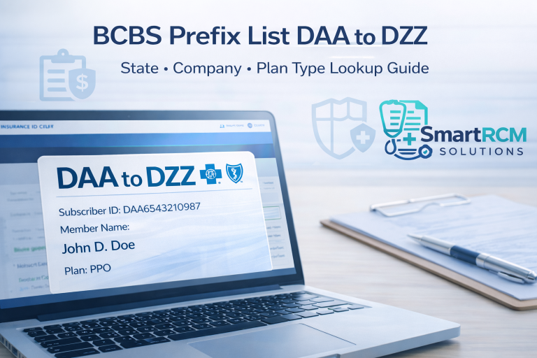 BCBS Prefix List - Lookup & Verification Guide (2026) - Smart RCM Solutions