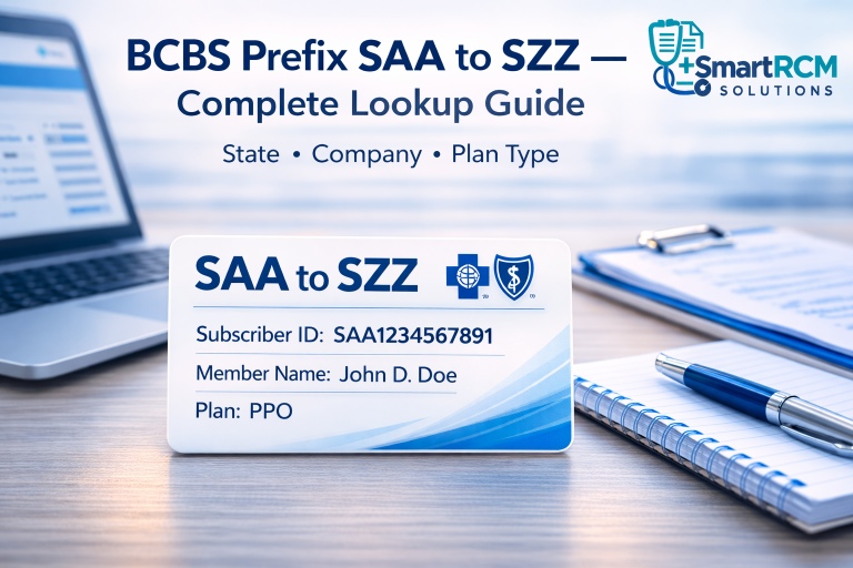 BCBS Prefix List SAA to SZZ – State & Insurance Lookup 2026 - Smart RCM ...